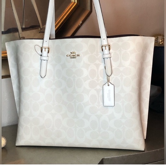 Coach | Bags | Coach Mollie Large Winter White Tote | Poshmark